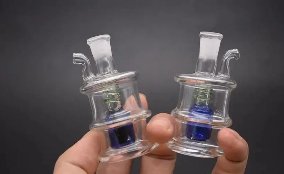 ful Pagoda Glass Oil Rig: Portable Mini Downstem Recycler With Pot ...