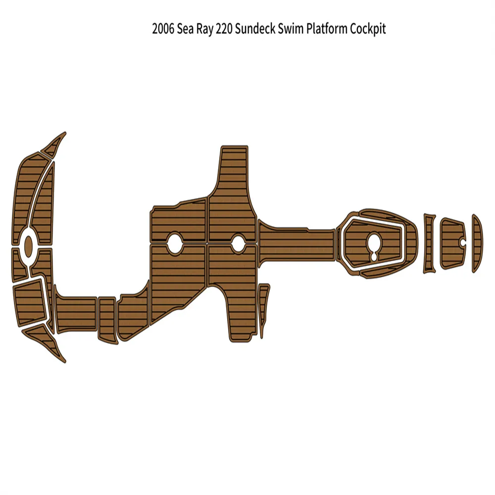 2006 Sea Ray 220 Sundeck Swim Platform Cockpit Pad Boat EVA Foam Teak ...