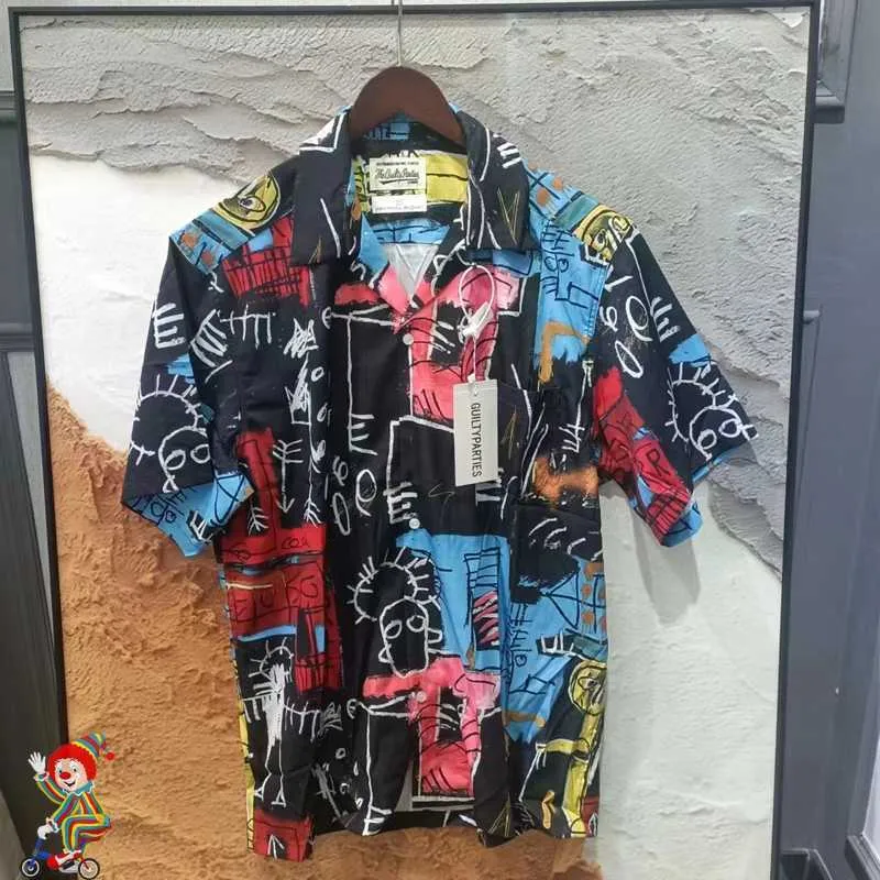 High Quality Men's Wacko Maria Green Rare Rabbit Shirts Unisex Hip Hop ...