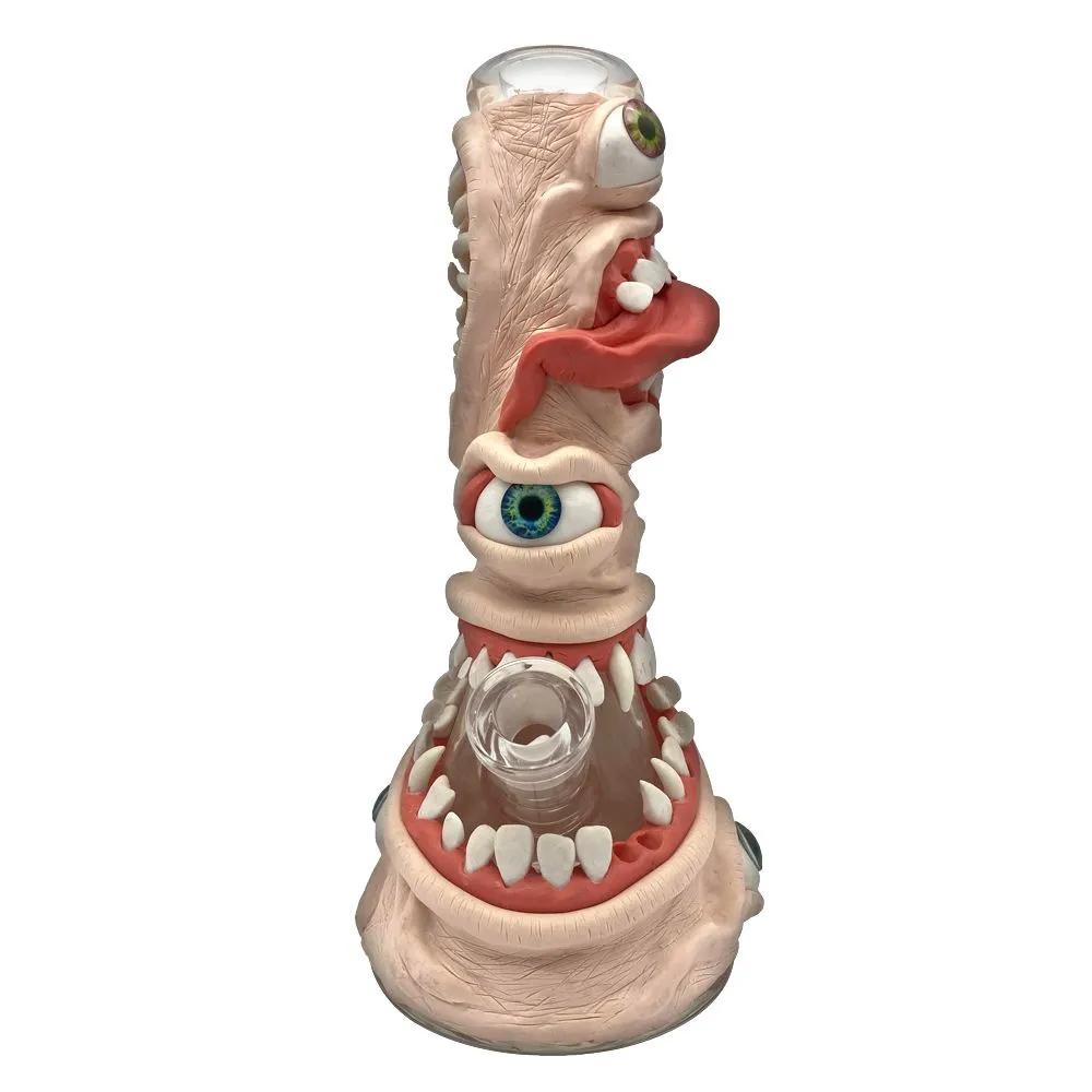 Chinese Bongs: Hand Painted Monster Design Glass Smoking Water Pipe ...