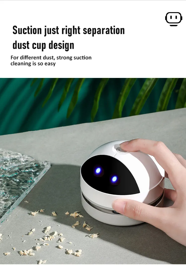 Cleaning Brushes Mini Vacuum Cleaner Desk Table Dust USB Sweeper ...