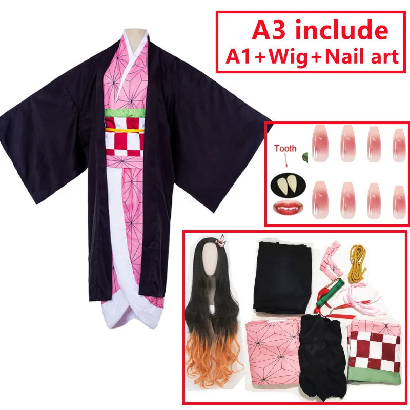 Cartoon Clothing Kamado Nezuko Cosplay Costume Anime Demon Slayer ...