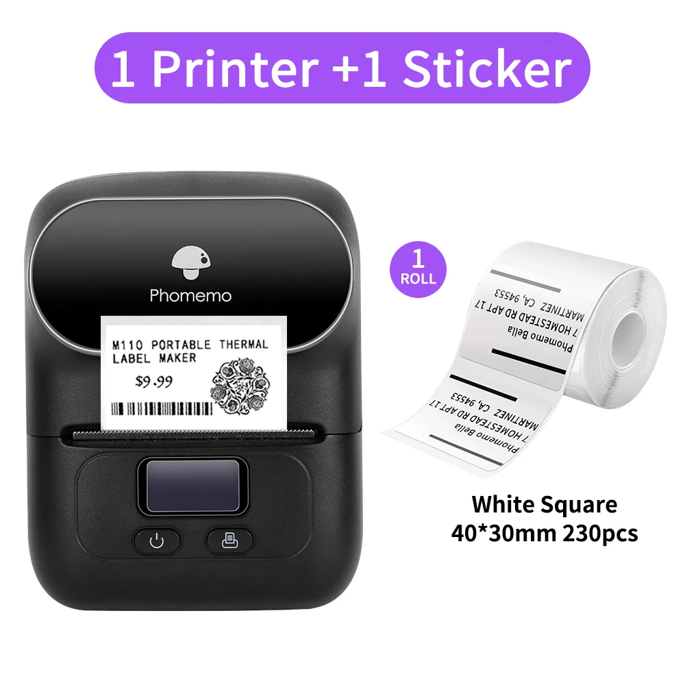 Thermal Paper Phomemo M110 Label Printer Impresoras Portatil Wireless ...