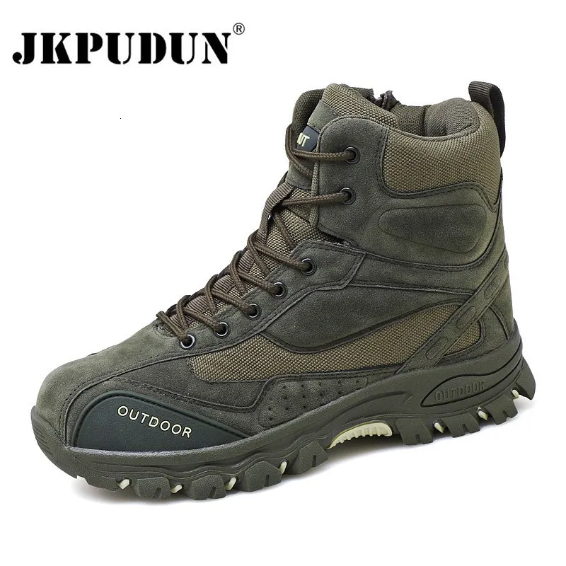 Mens Genuine Leather Tactical Military Combat Boots For Hunting ...