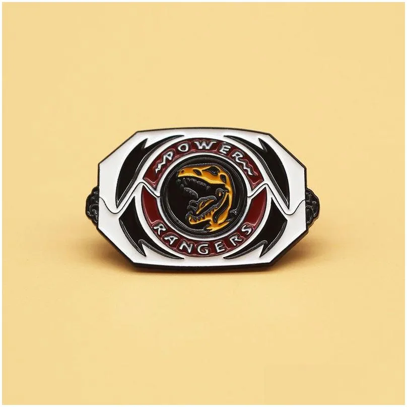 Mighty Morphin Power Rangers Enamel Brooch Set For Backpacks, Hats, And ...