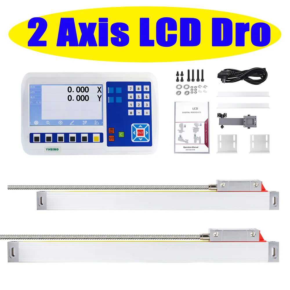 Big LCD DRO Digital Readout Kit Set Set Linear Optical Scale 100 To ...