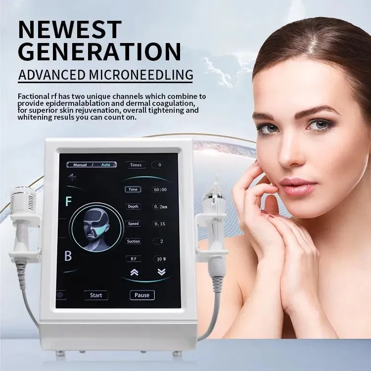 Gold 2 In 1 Microneedling RF Machine For Face Lift And Spa Fractional ...