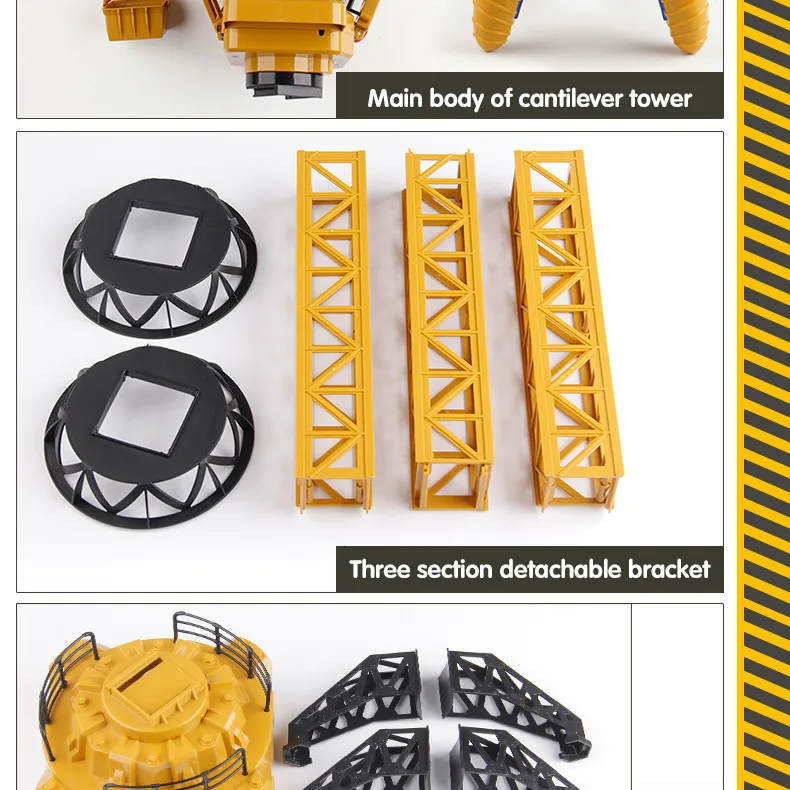 Electric RC Car Construction Crane Toy: 6CH Remote Control Tower Crane ...