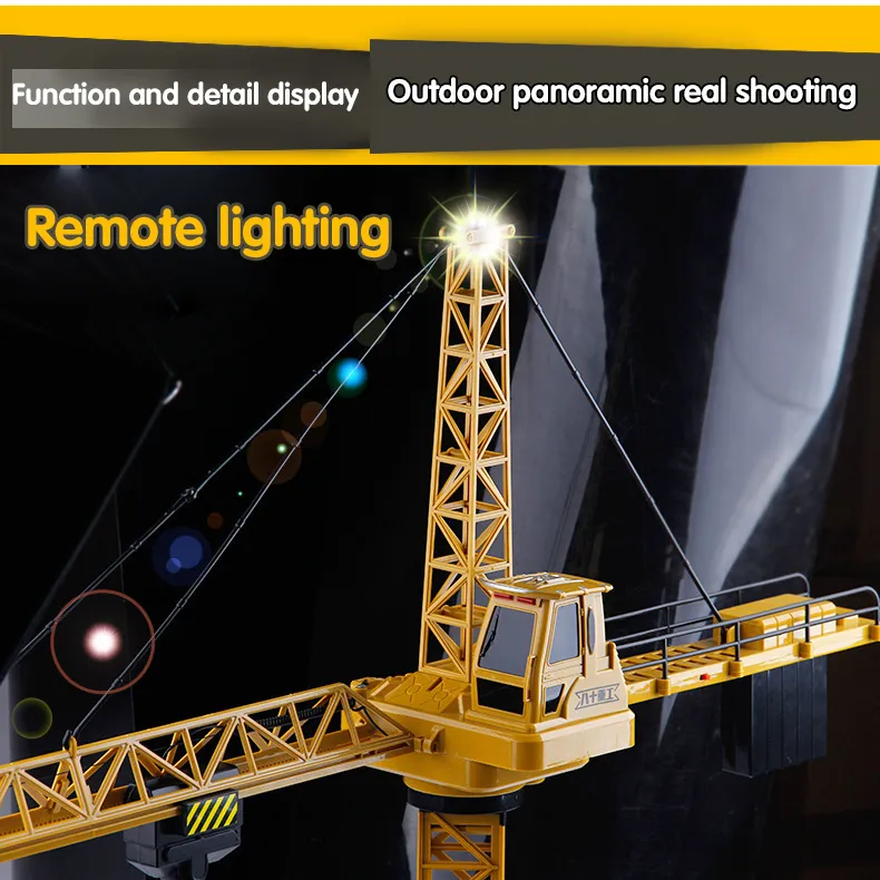 Electric RC Car Construction Crane Toy: 6CH Remote Control Tower Crane ...