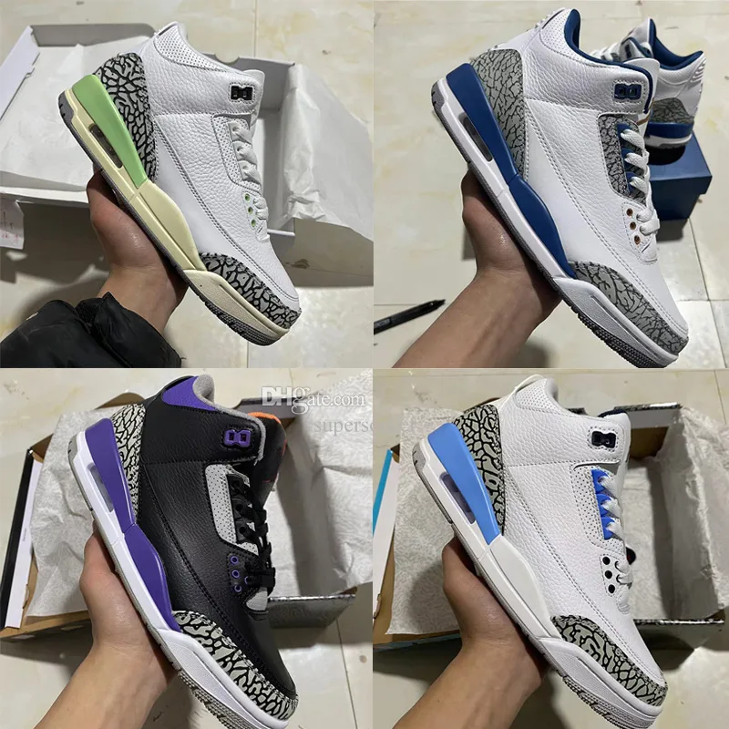 Jumpman 3 Basketball Shoes: Reimagined White Cement, Lucky Green Desert ...