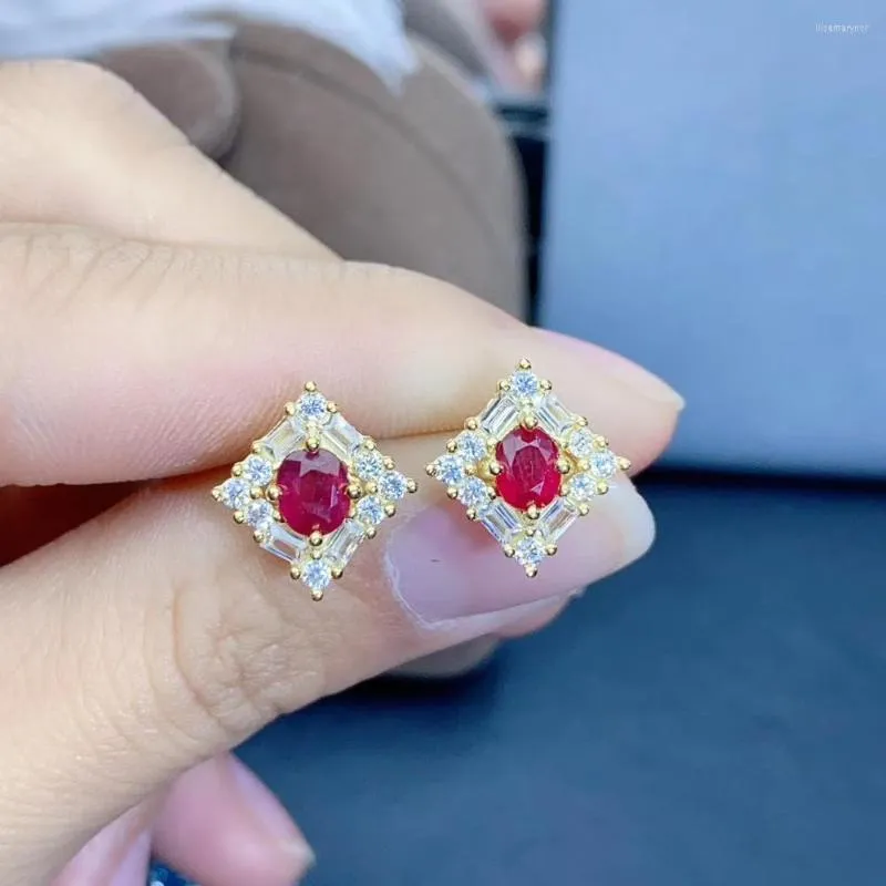 gold ruby earrings men