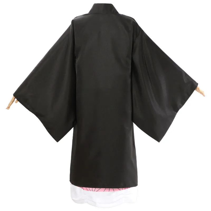 Kamado Nezuko Cosplay Costume Set with Kimono Corduroy Fabric Anime ...