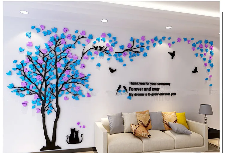 Romantic Tree wall decals and stickers - Large Size Home Decoration for ...