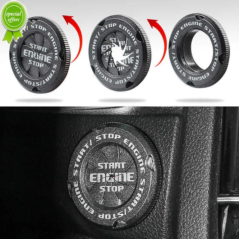 Car Engine Start Stop Button Cover Spin Gear Shape Ignition Switch With ...