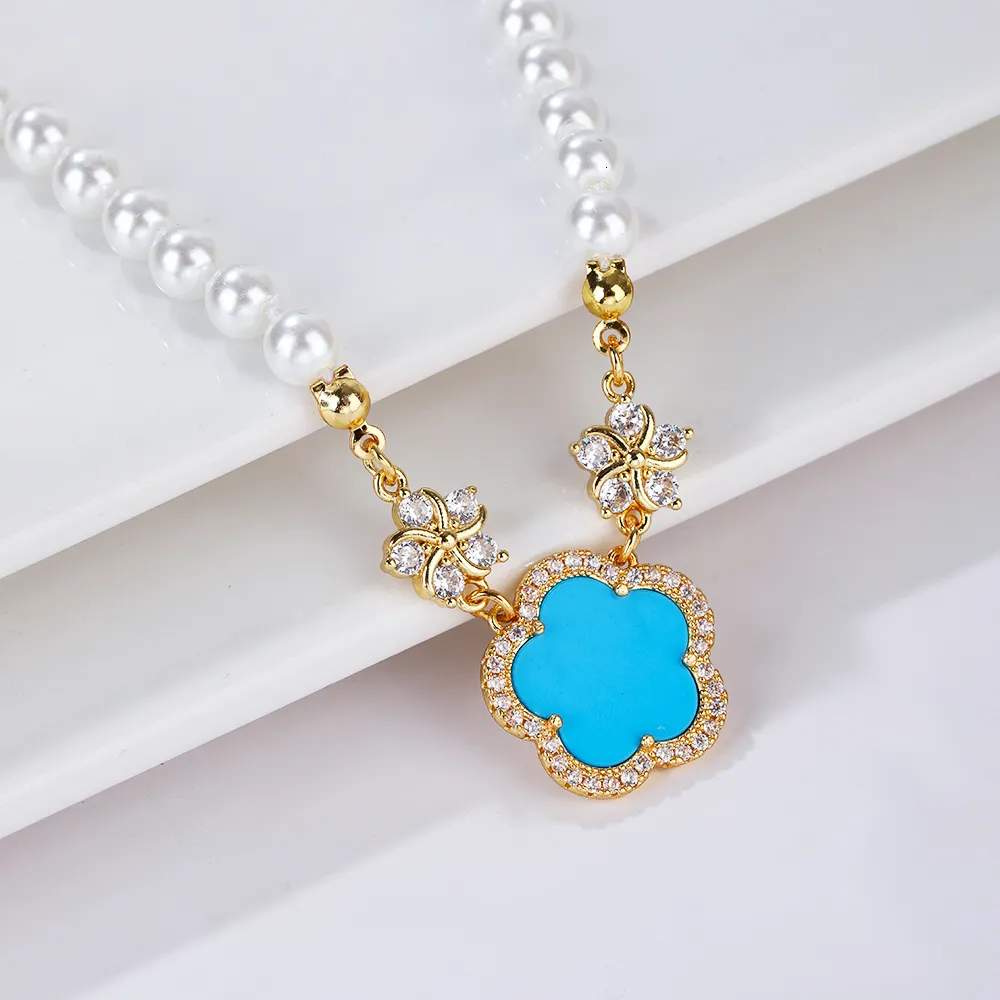 Necklace Five Leaf Clover Pendant Copper and Silicone Pendant Necklace ...