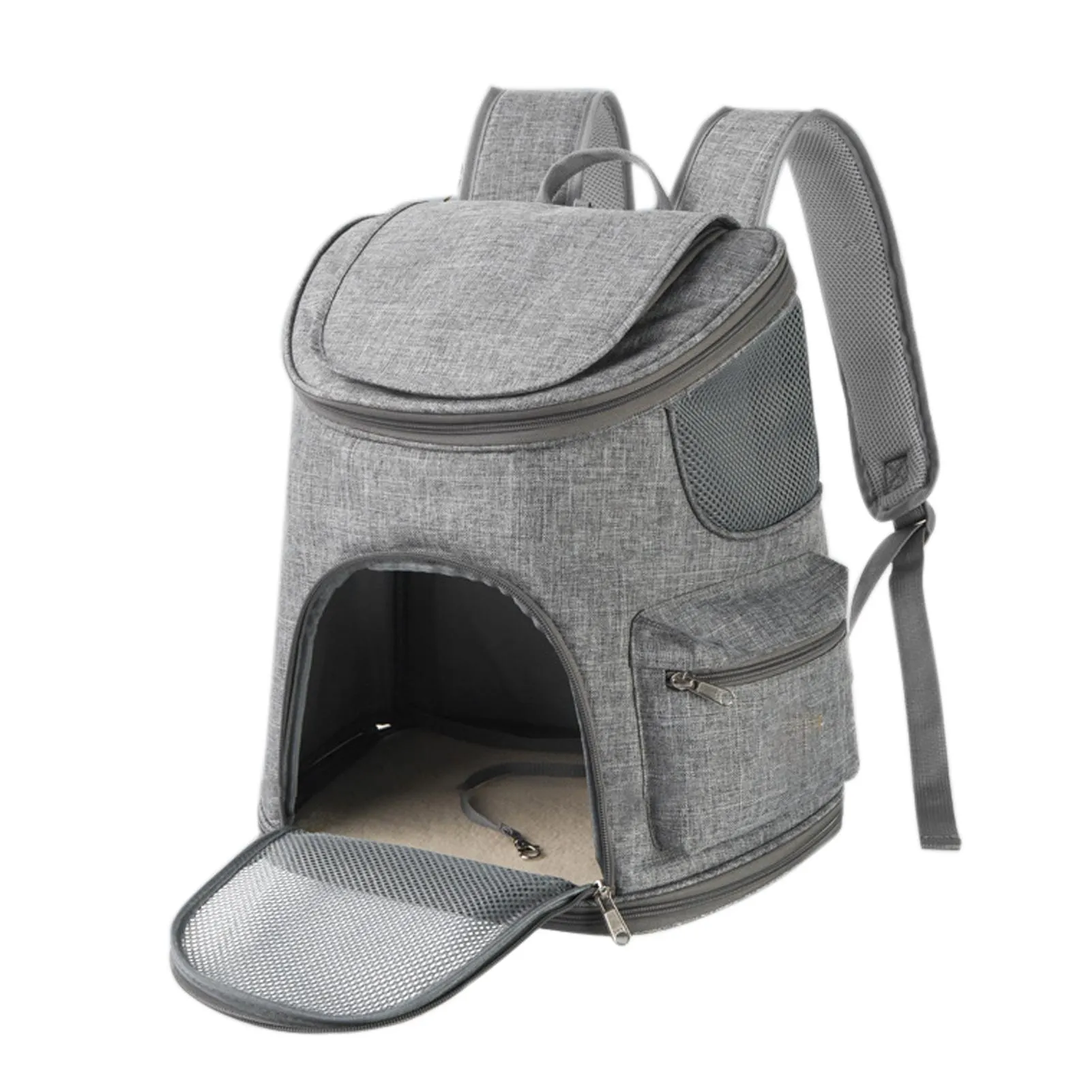 Foldable Carrier Small Dog Travel Carrier Backpack With Internal Safety ...
