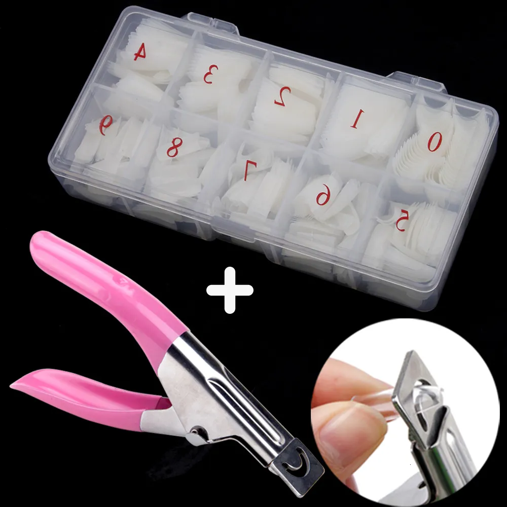 DHgate.com:Clear Coffin French Full Cover Fake Nails | 500PCS False ...
