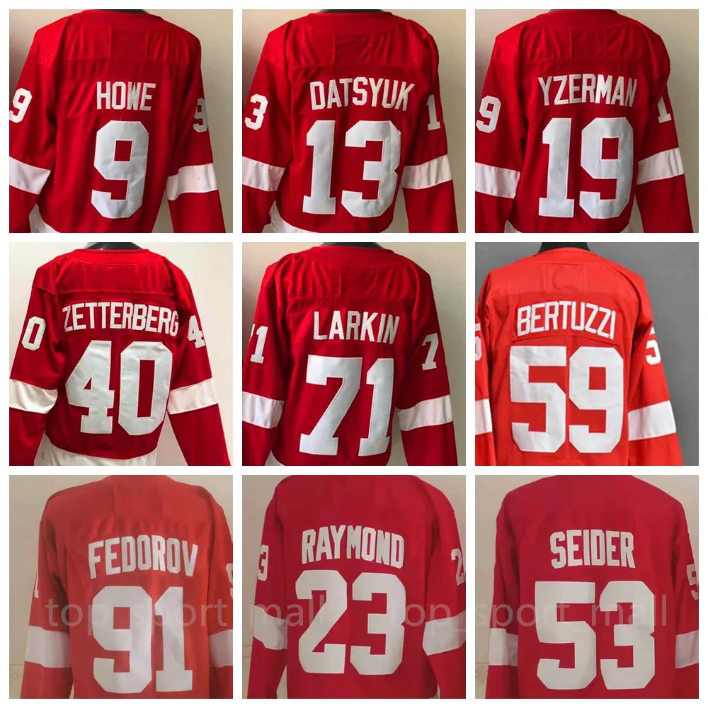 Detroit Red Wings 2024 Reverse Retro Hockey Jersey Lucas Raymond 53 ...