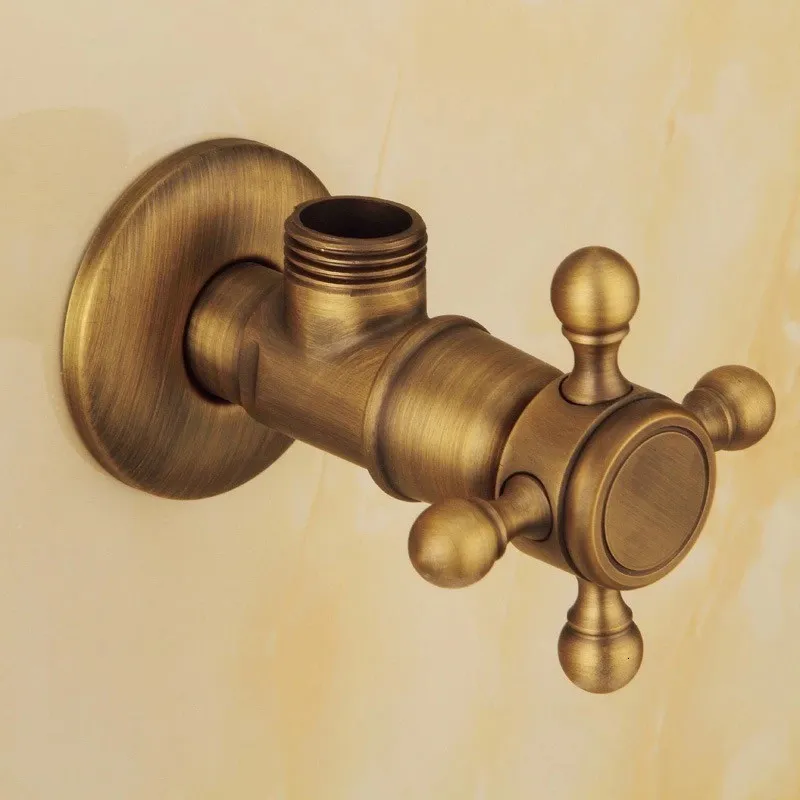 BAKALA Bronze Triangle Water Tap Control Antique Triangle Tap Water Tap ...