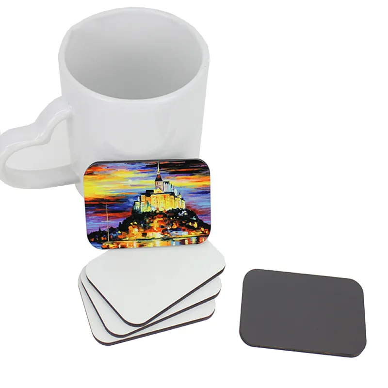 Heat Transfer MDF Refrigerator Magnets Square Wooden Sublimation ...