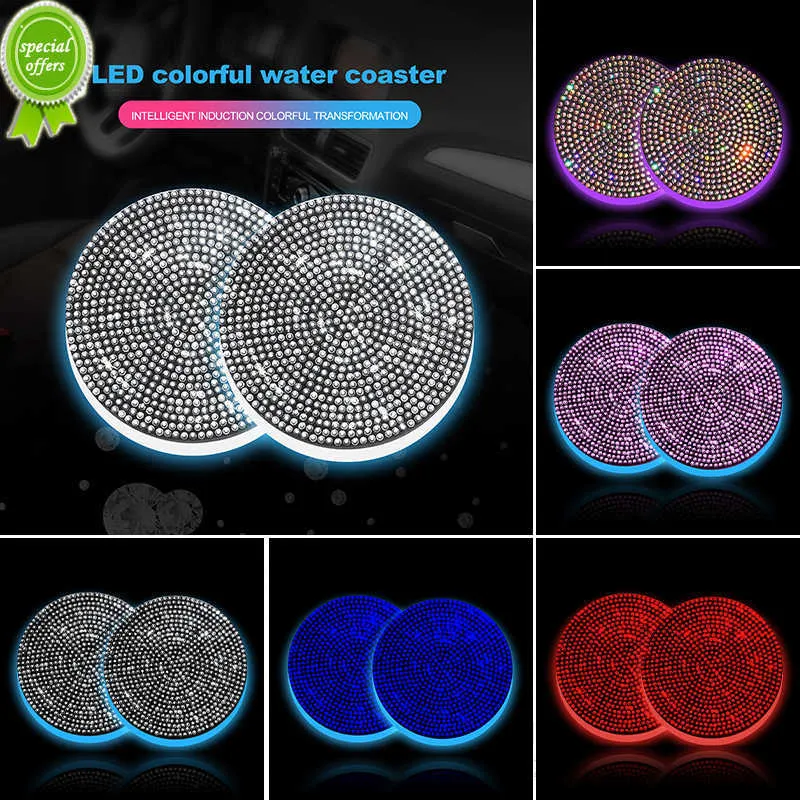 Luminous Car Coasters for Cup Holders 7-inch USB Charging LED ...