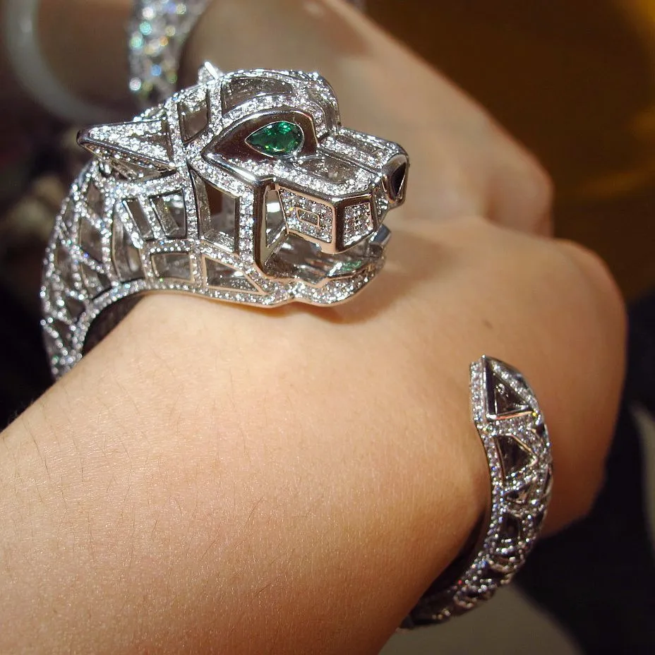 DHgate.com:Leopard Bangle Bracelet for Men and Women, AAA Cubic ...