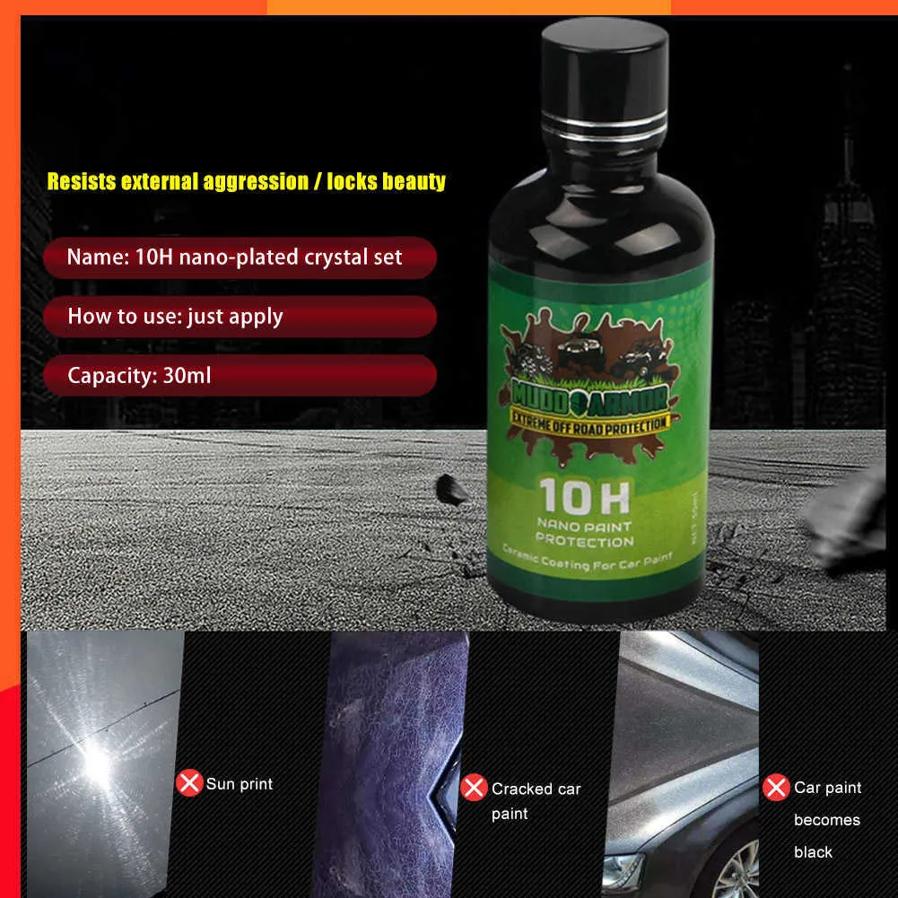 10H Nano Ceramic Car Coating: Super Hydrophobic Liquid Glass Auto ...