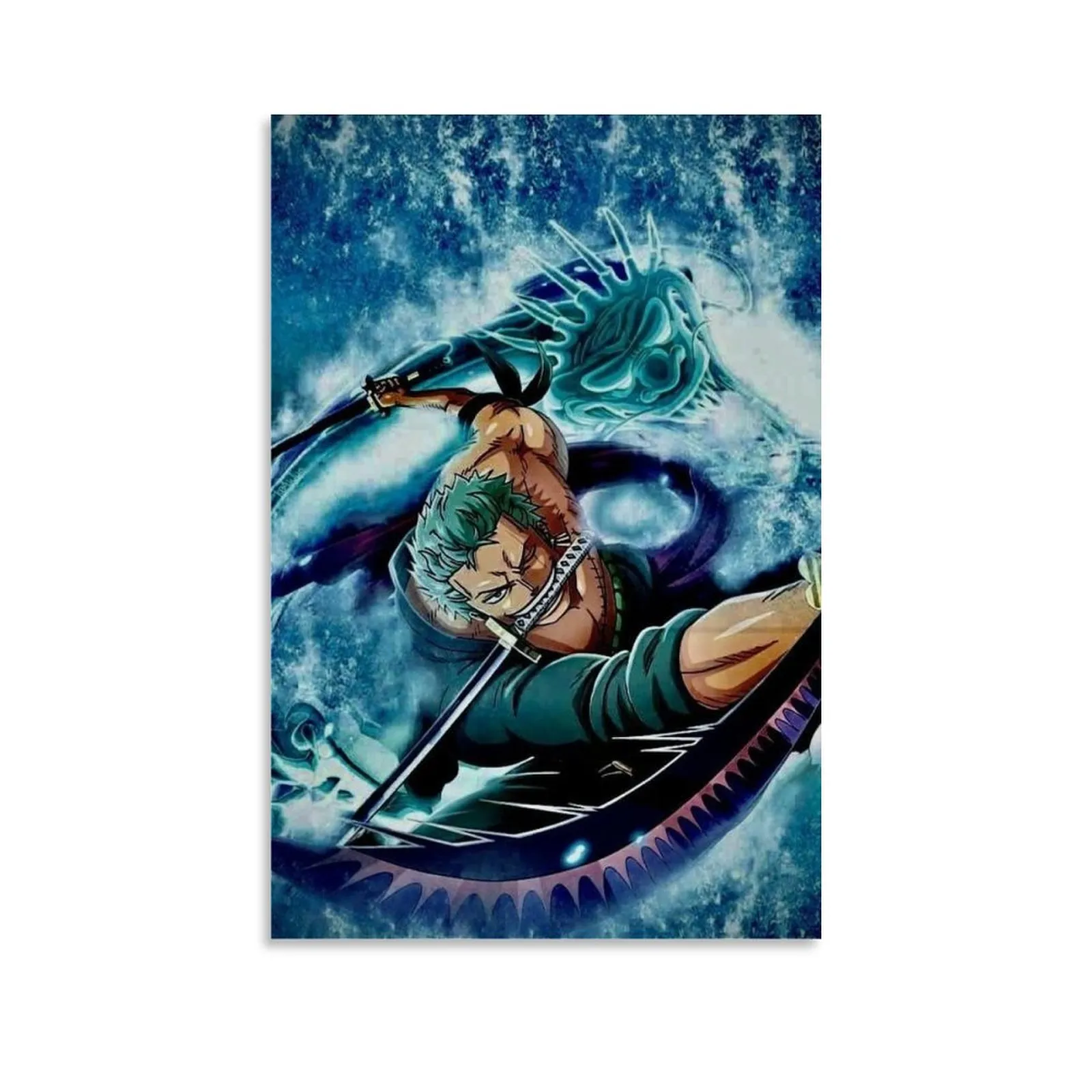 Carteles Colgantes De Panel Vertical Roronoa Zoro Arte De Pared De Una ...