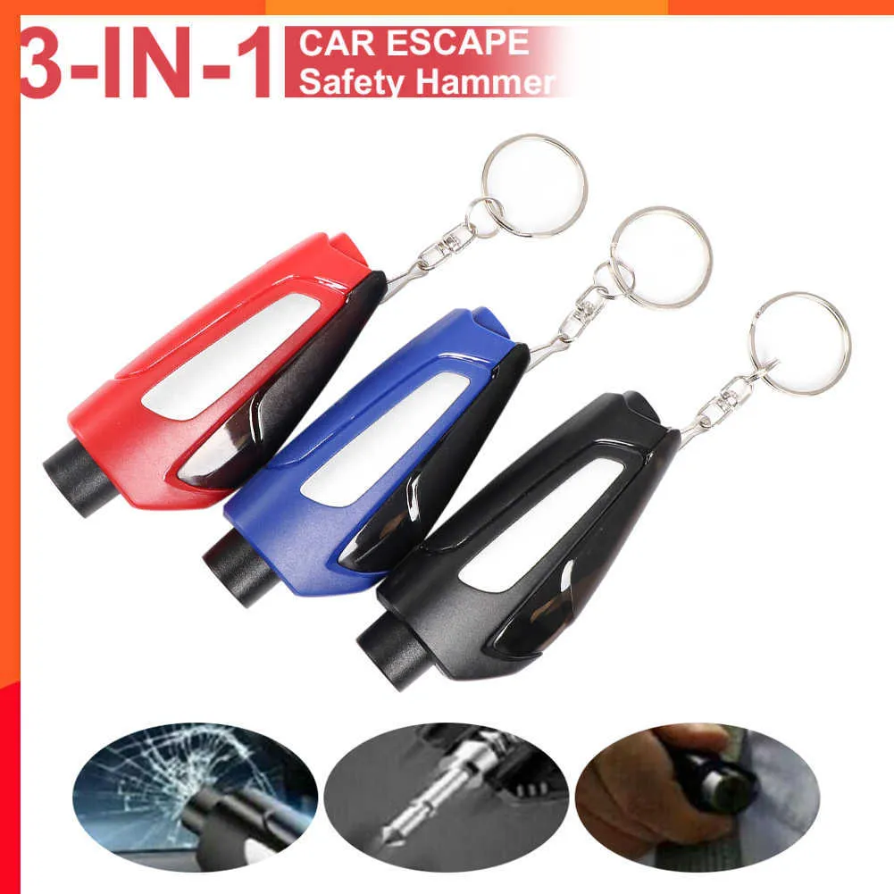 Portable Automotive Safety Hammer With Window Breaker And Glass Rescue ...