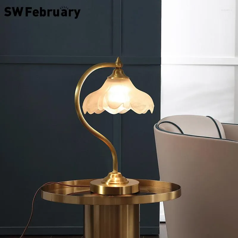 DHgate.com:Elegant Copper Table Lamp - Retro Bedside Light, American ...