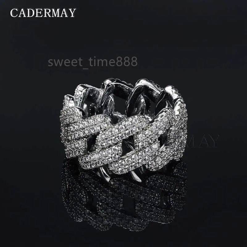 Iced Out Cuban Link Ring: Gold Plated 925 Sterling Silver VVS ...