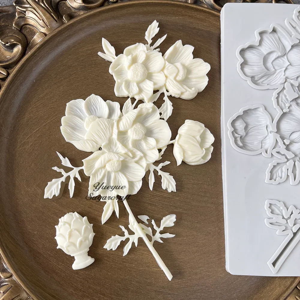 Flower Silicone Mold For Baking, Epoxy Resin, Plaster, Fondant, And ...