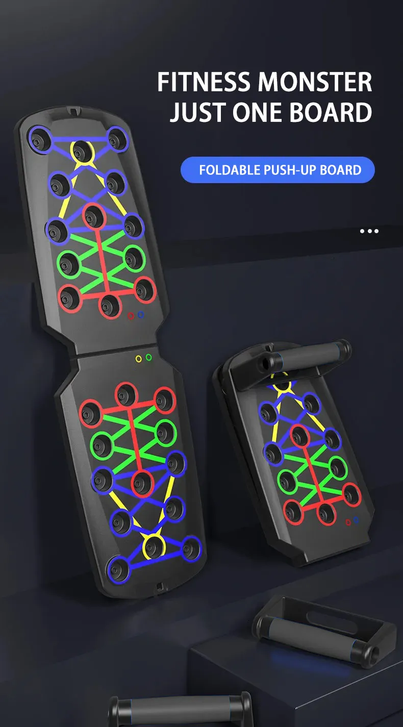 Portable Push Up Board: Multi-Function Foldable Push-Up Stands for Home ...