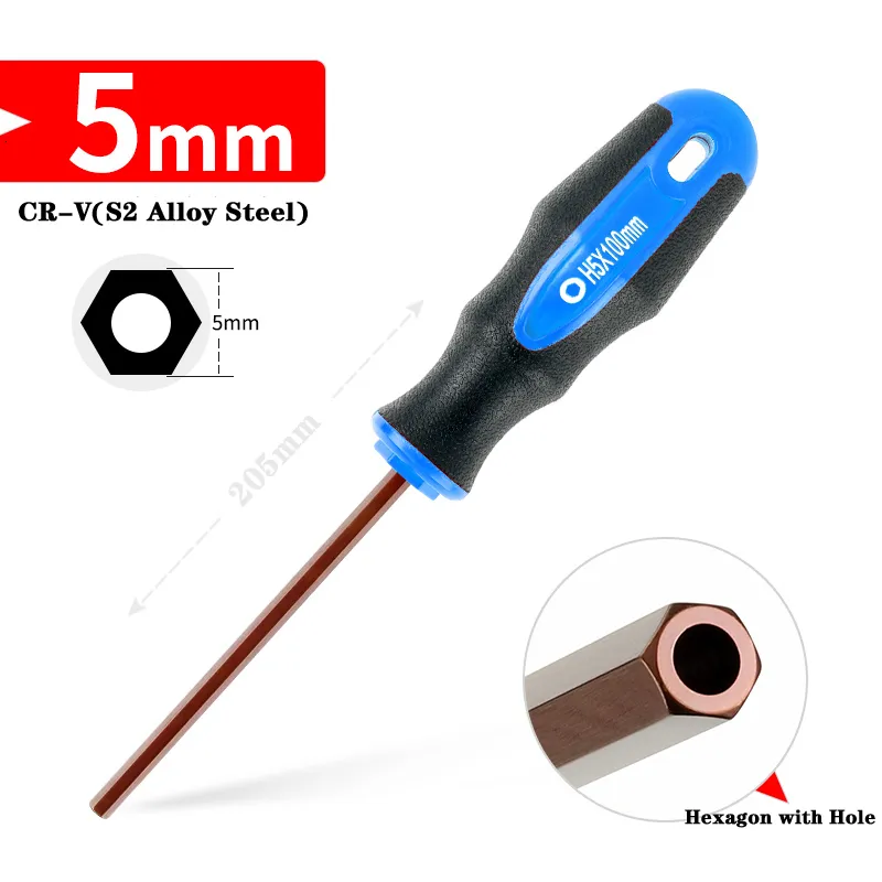 Hex Key Screwdriver Set - H3 H4 H5 H6 Allen Wrench Driver with Hole, CR ...