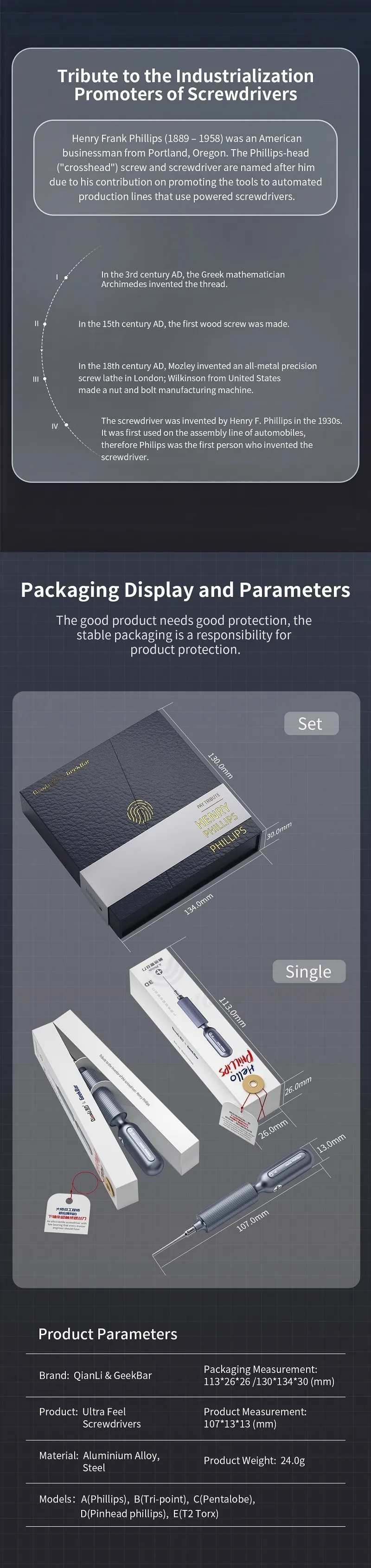 Precision Screwdriver Set - Qianli 3D Ultra Feel, Magnetic, Phone ...