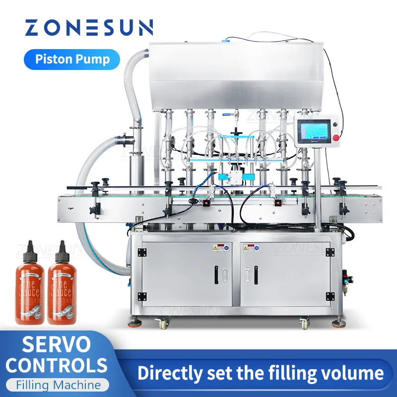 Automatic Zester Honey Filling Machine ZONESUN ZS YT6T 6PX Six Head ...