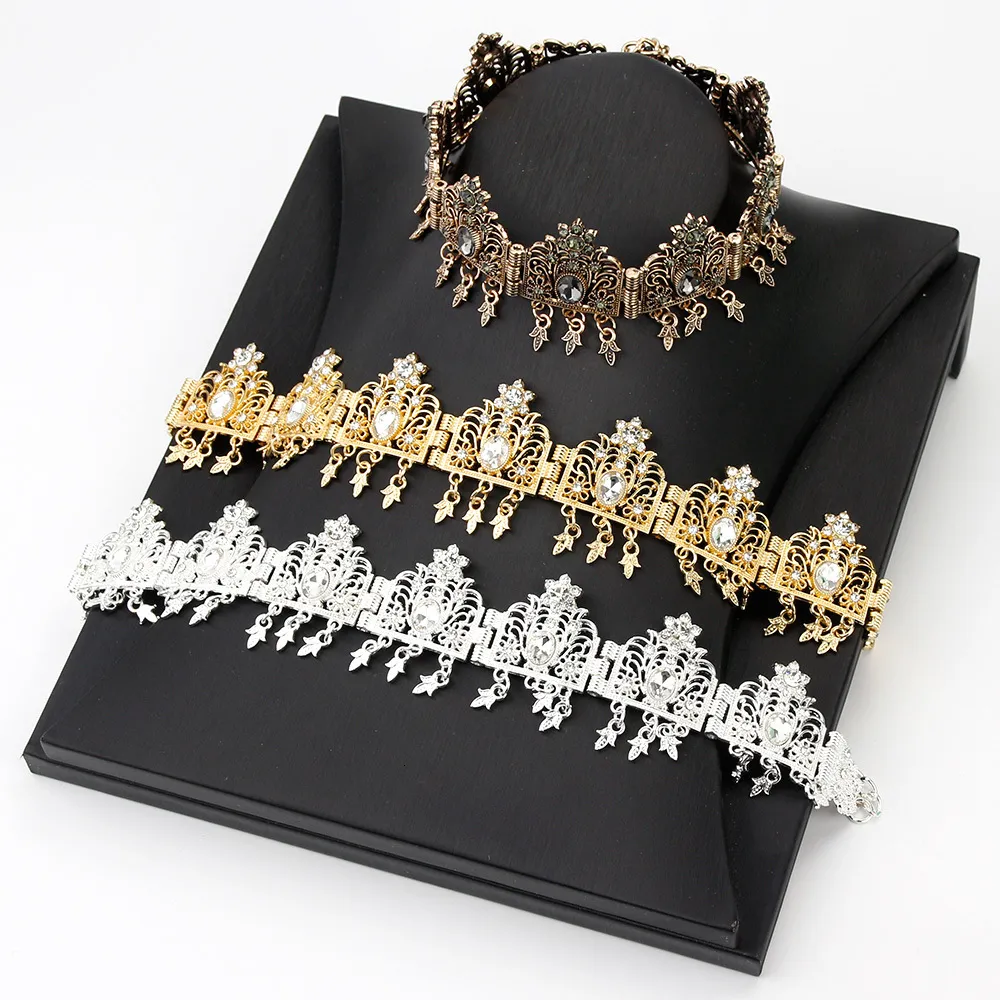 Bridal Headbands Tiara Bridal: Gold Algeria Forehead Chain Headband ...