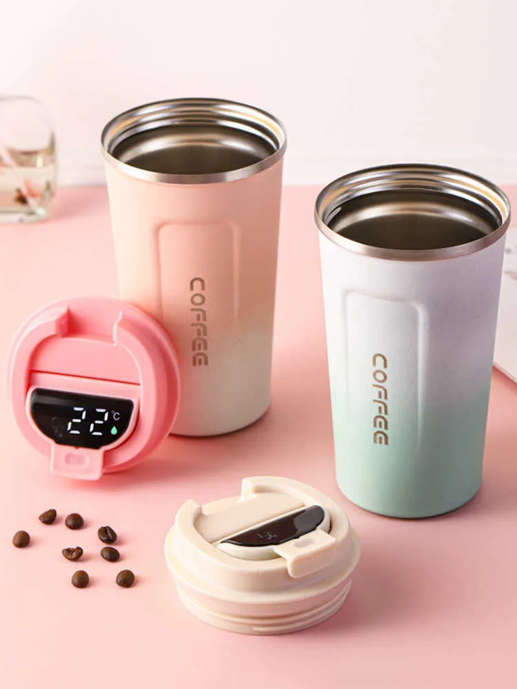 Smart Thermos Bottle with LED Temperature Display - 380/510ml Insulated ...