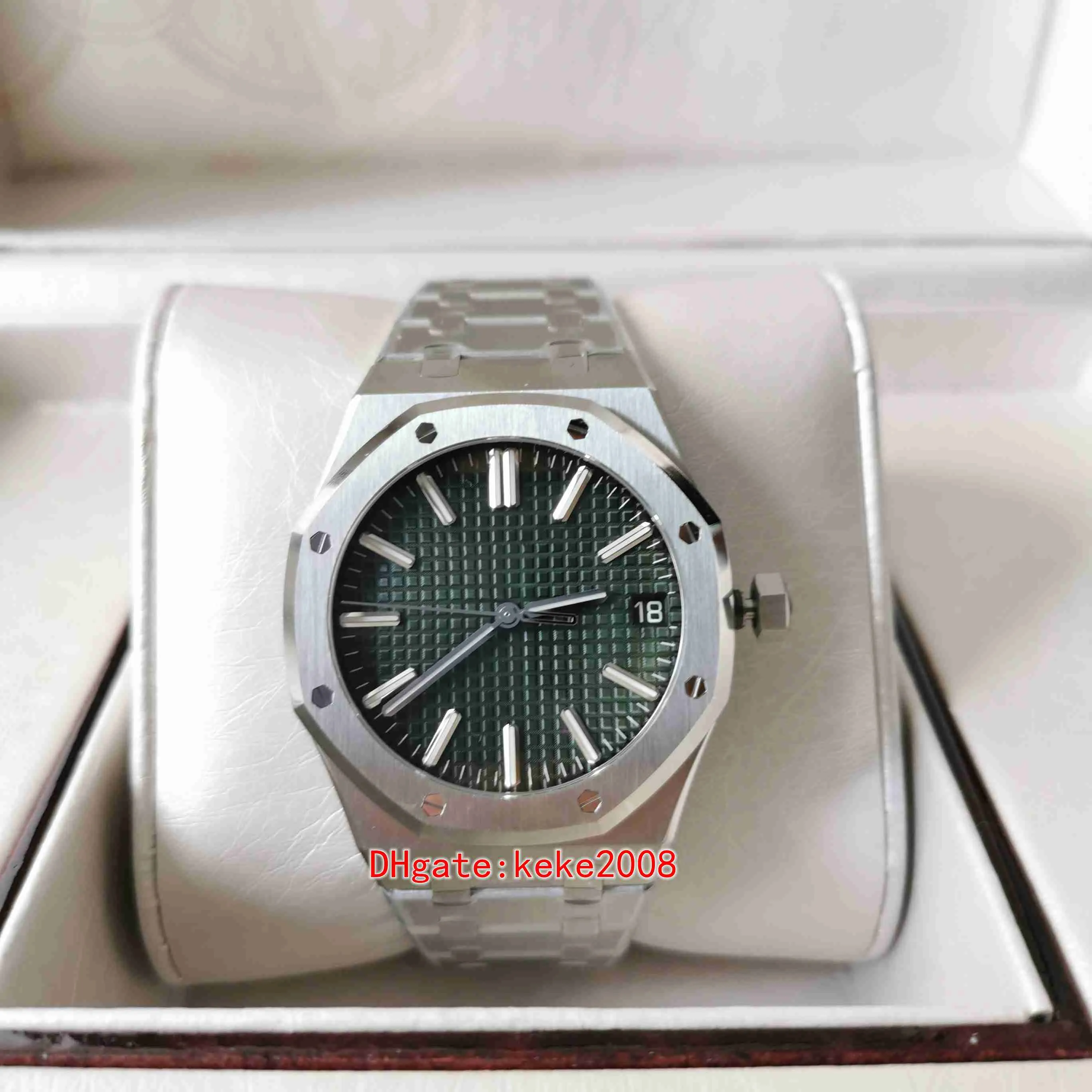 ZF Perfect Mens Automatic Mechanical Watches 41mm Green Dial, Stainless ...