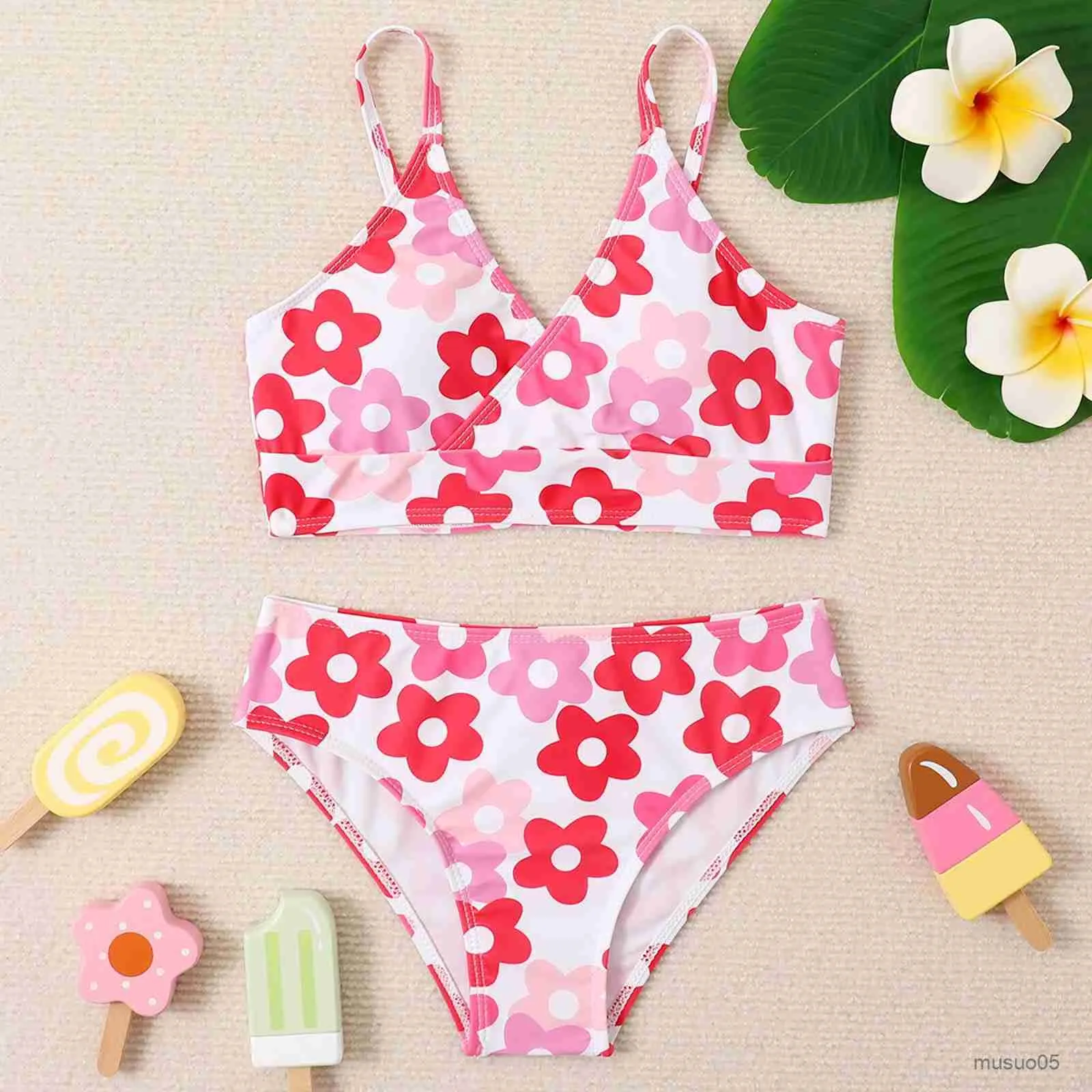 Floral Print Racing Zaful Swimsuit For Toddler Girls Perfect For Summer ...
