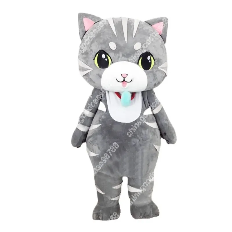 Grey Cat Elephant Mascot Costume Cartoon Fursuit For Party Dress Up ...