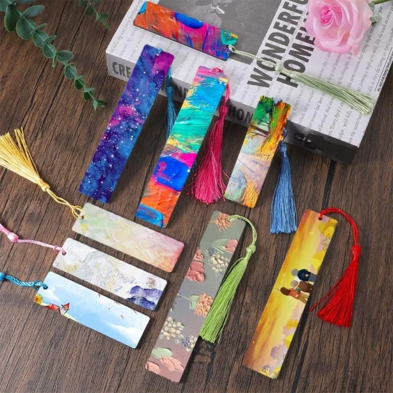 Wholesale Handmade Sublimation Blank Silk Bookmarks With Colorful ...