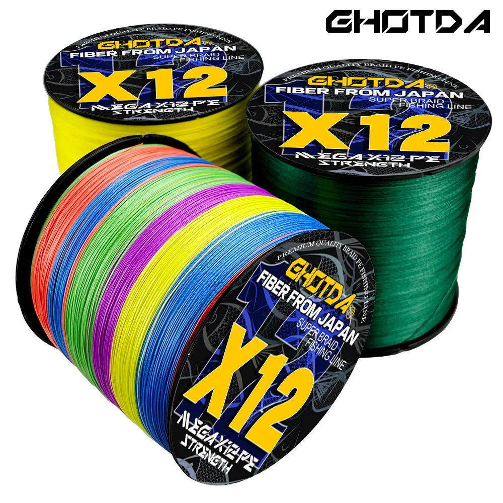Braid Line 12-Strand Braided Wire Fishing Line 300m 500m 1000m Green 25 ...
