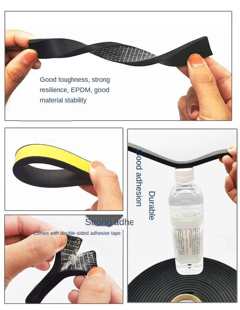 New Rubber Self Self Adhesive Foam Strip Sponge Seal Strip Width10 30mm ...