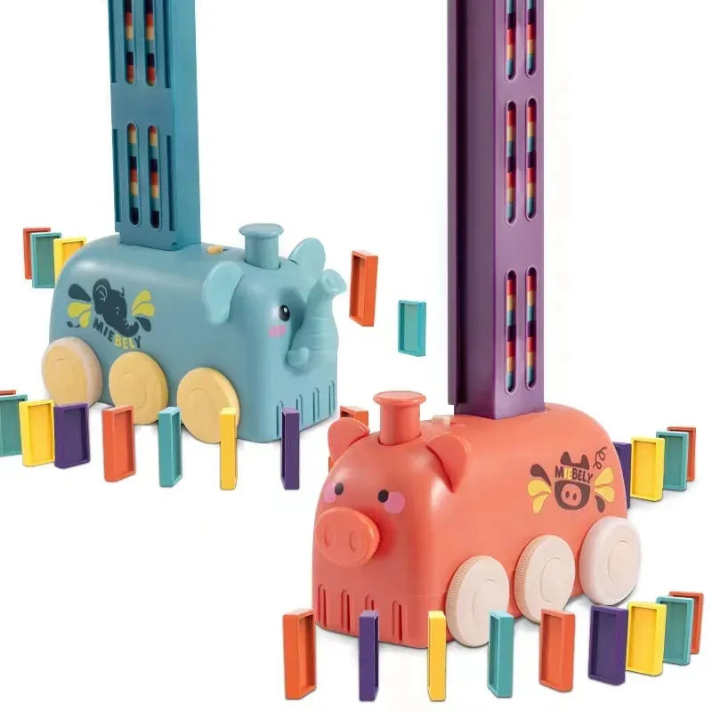 DIY Electric Domino Train Set In For Kids Stacking, Staling, And ...