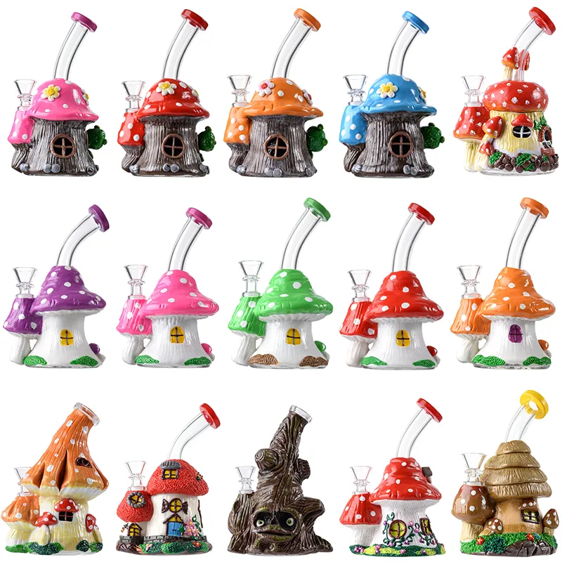 Wholesale Handmade 3D Glass Mushroom Hookah With 14mm Female Joint ...