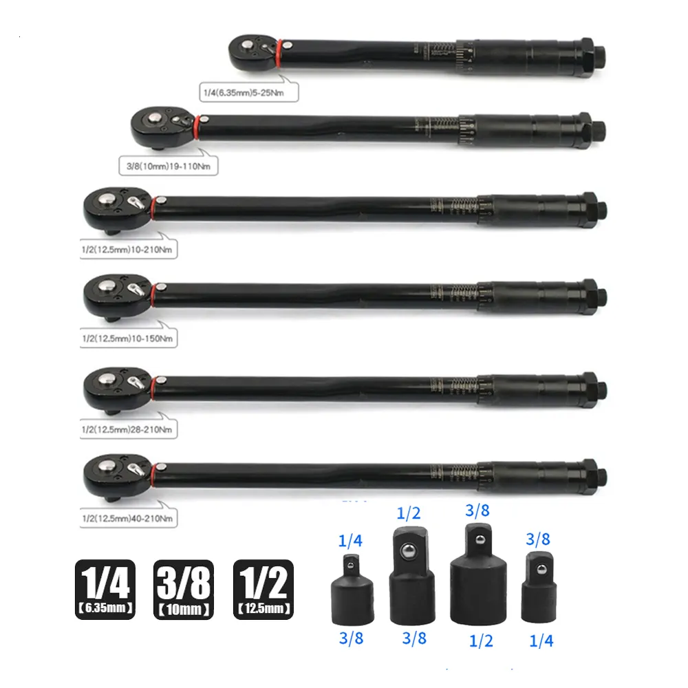 Electric Torque Wrench Set 5 210N.M Torque 1/2 3/8 1/4 Square Drive ...