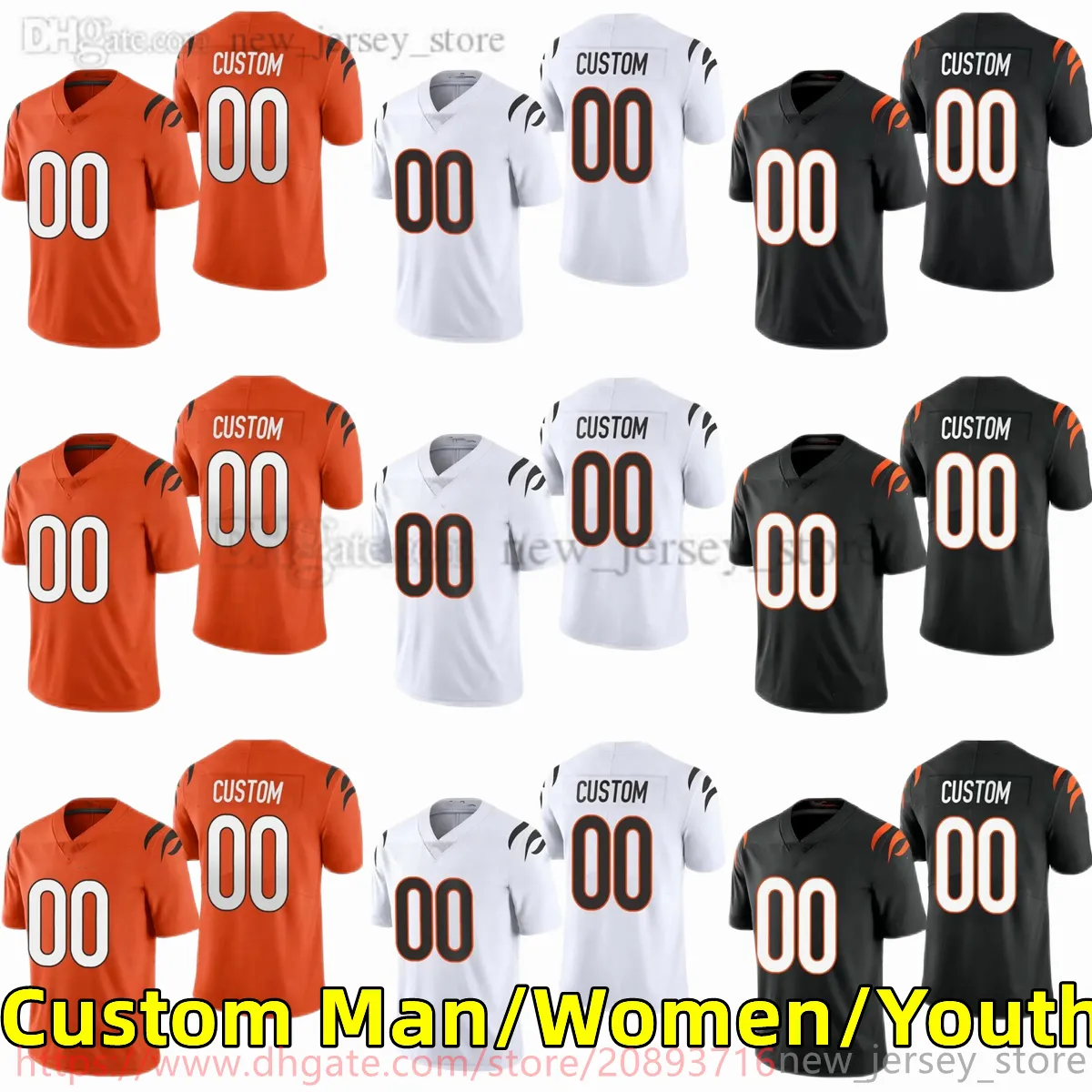 Custom S 6XL NCAA Football Jersey Stitched 9 JoeBurrow 32 ...