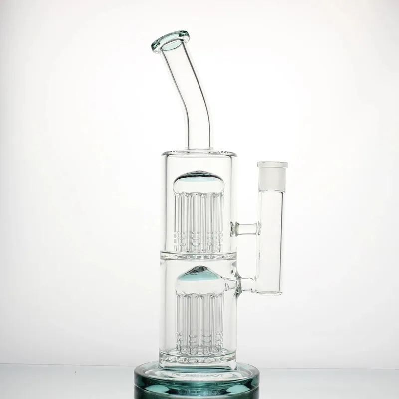 12 Inch Double Tree Arm Perc Glass Water Bong Hookahs Female 14mm ...