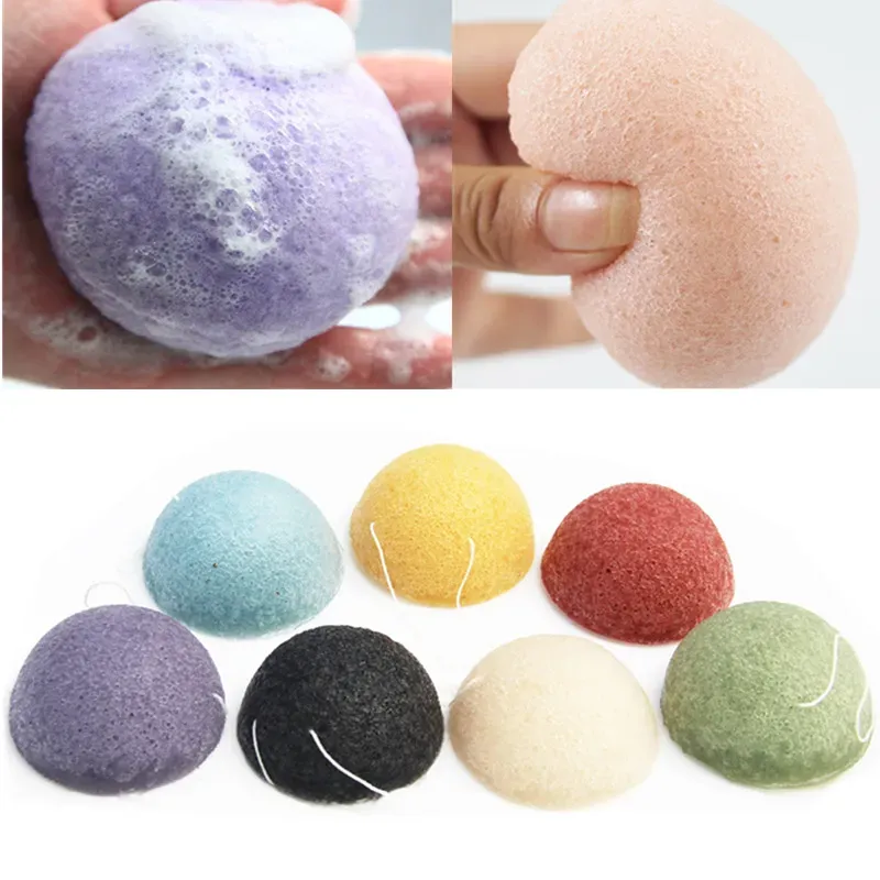 Natural Konjac Cosmetic Puff Bamboo Charcoal Cleanser Sponge Makeup ...